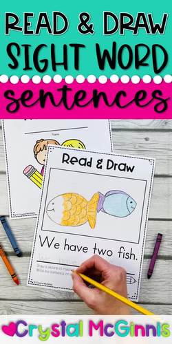 Read and Draw Simple Sight Word Sentences | Kindergarten Reading ...