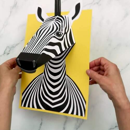 3D Zebra craft by The Craft Train | TPT