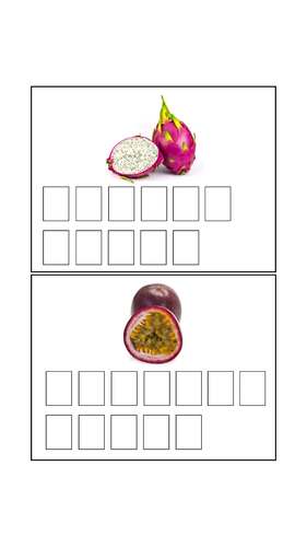 66 Different Fruits - Fill In The Blanks Activity + Worksheets by Lambchopz