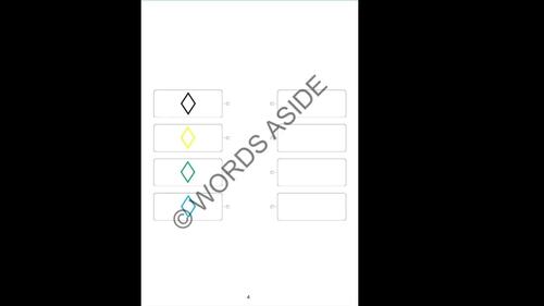 Shapes Copying Worksheets Task Cards MODEL REPRODUCTION by Words Aside