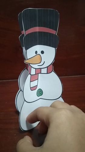 3D Paper Snowman Craft | Build a Snowman Craft | Christmas Winter Activity