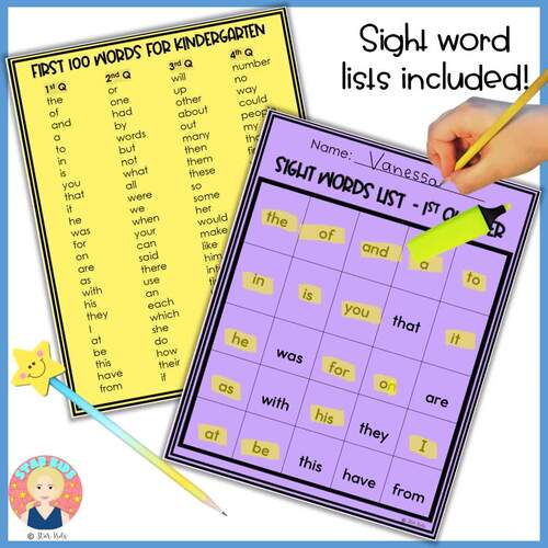 Kindergarten Sight Words Practice and Activities | First Quarter by ...