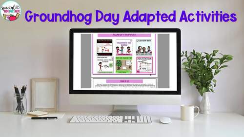 Groundhog Day Adapted Book & Activities for Autism | Math, Reading, Writing
