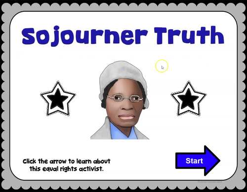 Sojourner Truth Black History Activity Scavenger Hunt BOOM Cards