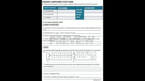 Biochemistry Study Guide by Biology Roots | TPT