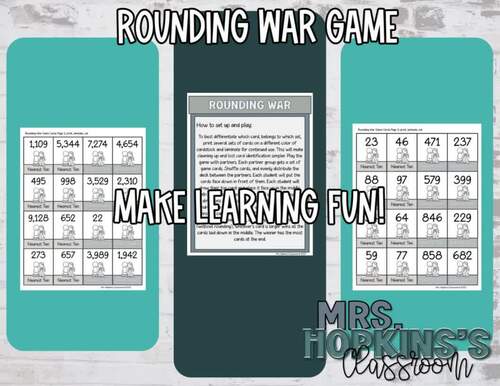 Rounding to the Nearest Tens and Hundreds Math Game by Mrs Hopkins's ...