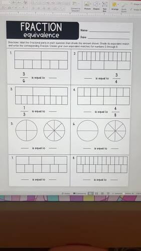 Equivalent Fractions EDITABLE | third / fourth grade math, fractions ...