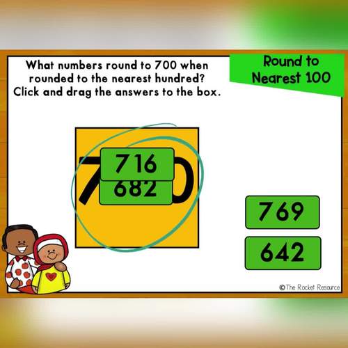 Rounding to the Nearest 100 Fall BOOM™ Cards 3.NBT.1 by The Rocket Resource