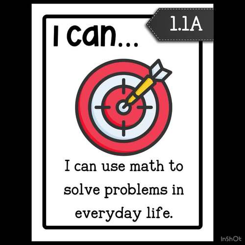1st Grade TEKS Math “I Can” Statements | Posters & Teacher Checklist
