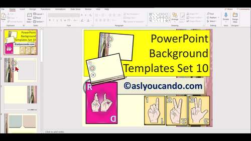 ASL PowerPoint Background Designs - Set 10 by aslyoucando | TPT