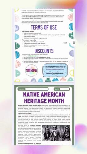 Native American Heritage Month & Leaders | NO PREP READING ...