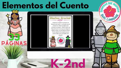 Elementos del Cuento El Mago de Oz Story Elements Wizard of Oz | TPT