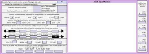NO Prep - Math Spiral Review Bundle - Week 7 by Juliane Hodkinson
