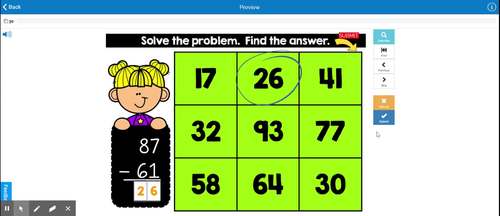 2 Digit Subtraction without Regrouping Mystery Picture Boom Cards™