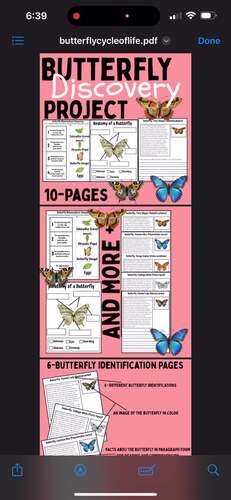 Butterfly Life Cycle & Identification Activities | Science, Reading ...