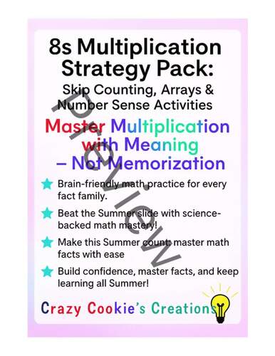 8s Multiplication Strategy Pack |Grade 3 Facts Practice & Strategy ...