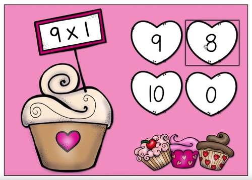 Valentines Day Multiplication Fact Fluency Practice Digital Math Boom Cards