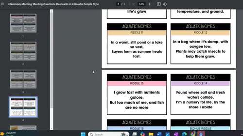 Terrestrial Biome, Riddle Cards, NGSS-Aligned High School Biology, Pre-AP