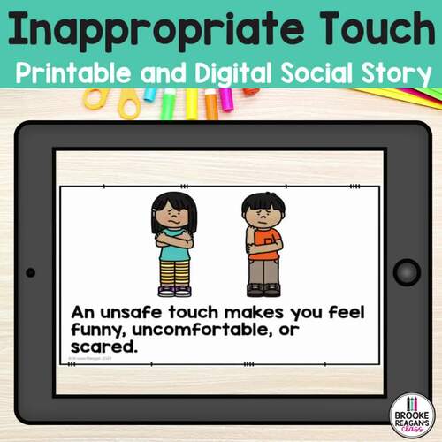 Inappropriate Touch: Social Story, Student Activities, Visuals by ...