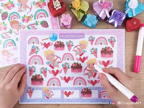 Valentine I Spy Worksheets : Search, Count and Write Numbers 1-10 ...