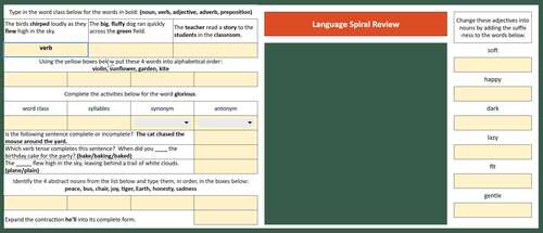 NO PREP - Spiral Language Art Review - Fantasy - Week 3 by Juliane ...