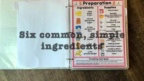 Gingerbread Cookie Visual Recipe for Toddlers, Homeschool Holiday Activity