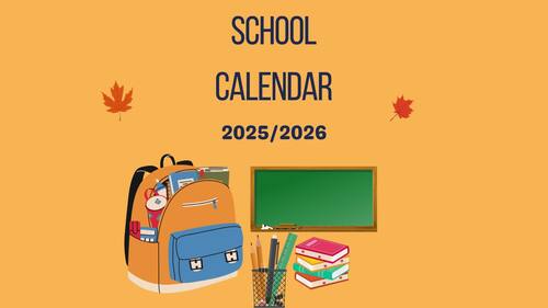 2025-2026 School Calendar | Fun & Colorful Seasonal Monthly Planner ...