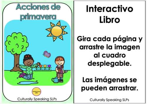 Libro Interactivo Acciones de Primavera & BOOM CARDS | TPT