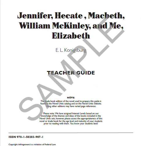 Jennifer, Hecate, Macbeth, William McKinley, and Me...Novel Units ...