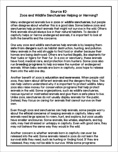 Endangered Species ELA Writing Performance Task | 3rd-6th Grade | Test Prep