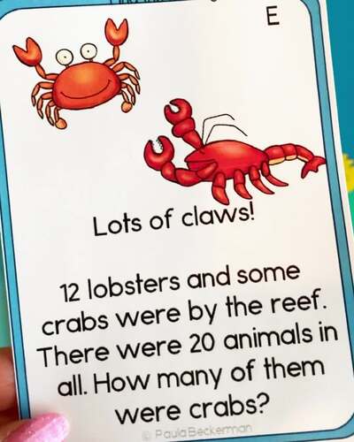 Math Word Problems Addition and Subtraction Within 20 Worksheets Ocean ...