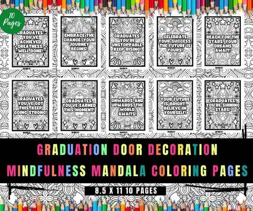 Graduation Coloring Page Door Decorations Saying, Word Wall, No Prep