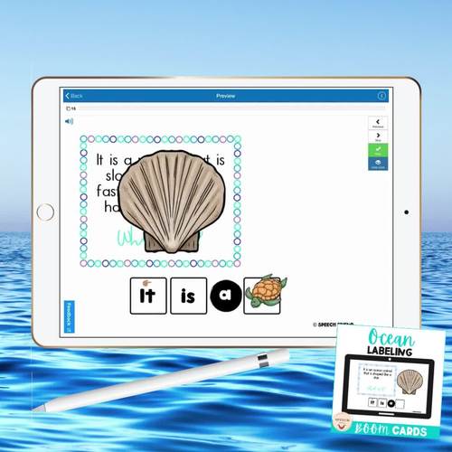 Ocean Labeling Boom Cards by Speech Friend | TPT