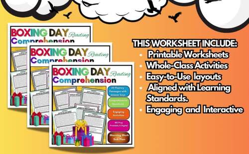 Boxing Day Reading Comprehension Passages Nonfiction 3rd,4th,5th,6th ...
