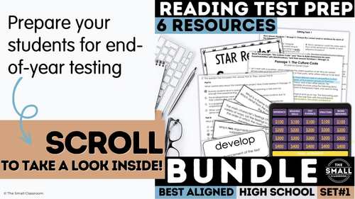 FAST ELA Test Prep High School Reading Comprehension Passages and ...