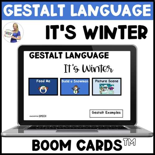 Gestalt Language It's Winter Activity Boom Cards by Ausome Speech