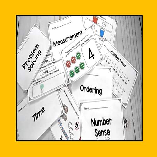 First Grade Math Review | Skills Based Math Mini Books | Math Packet