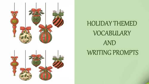 Holiday Vocabulary PPT. Lesson, Activities, Creative Writing Prompts ...