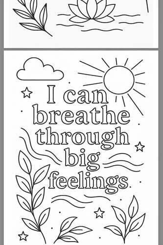 Calming Affirmation Coloring Pages | SEL Mindfulness Printables ...