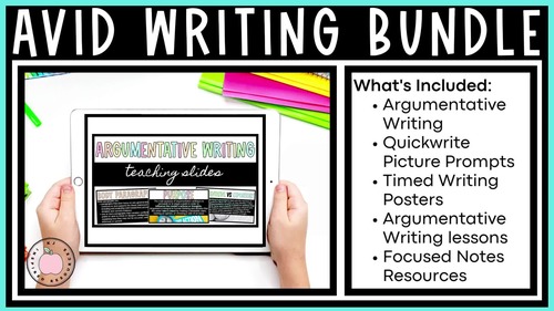 AVID Writing and Writing Workshop Middle School and High School BUNDLE