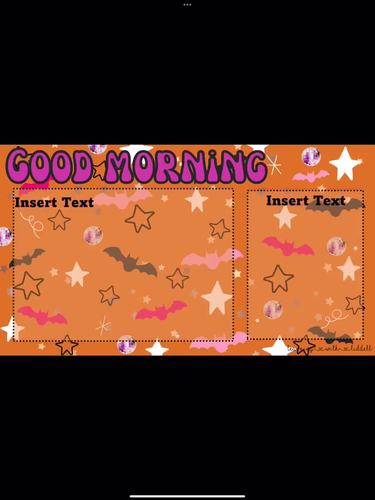 Retro Groovy Halloween Morning Slides by Learning with Liddell | TPT