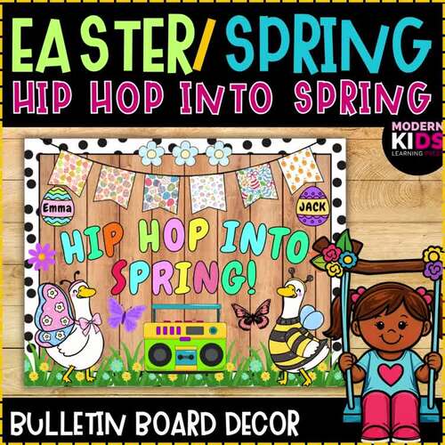 Hip Hop Into Spring Duck Bulletin Board Kit - Easter Classroom Door ...