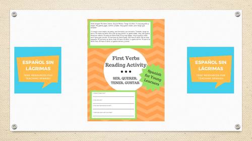 First Verbs Reading Activity: SER, TENER, QUERER, GUSTAR | TPT