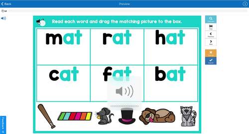 At Word Family Boom Cards™ by Freckled in Kinder | TPT