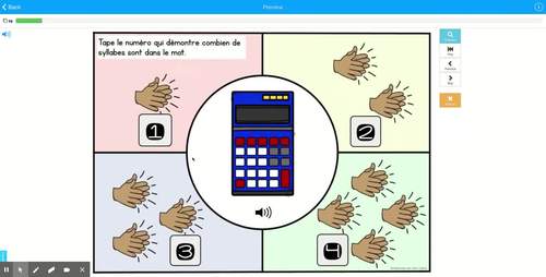 Distance Learning - French Boom Cards - Les syllabes (l'école) | TpT