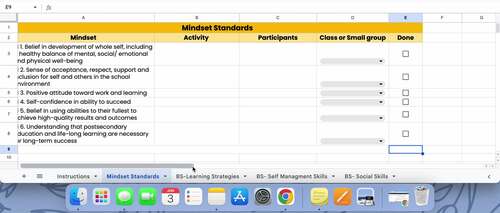 ASCA Mindsets & Behaviors Action Plan | Tier 1 & 2 Tracking | TPT