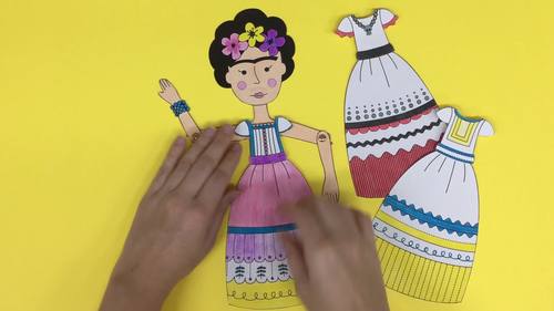 Frida Kahlo paper doll by Lotta | TPT