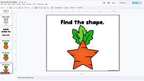 April Circle Time Google Slides Add On Resource by crayonsandcoffeeplease