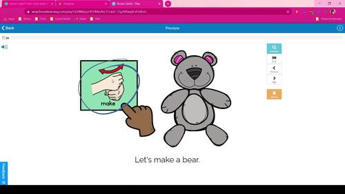 Build a Bear Boom Cards™ Core Vocabulary Activity NEED AAC Speech ...