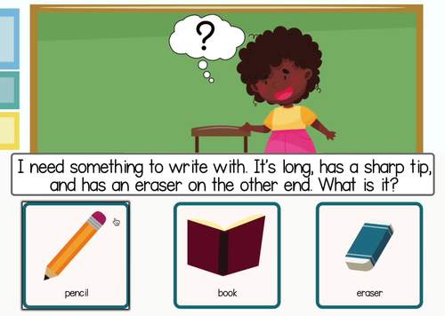 Back To School Making Inferences BOOM Cards Speech Therapy Digital Resource